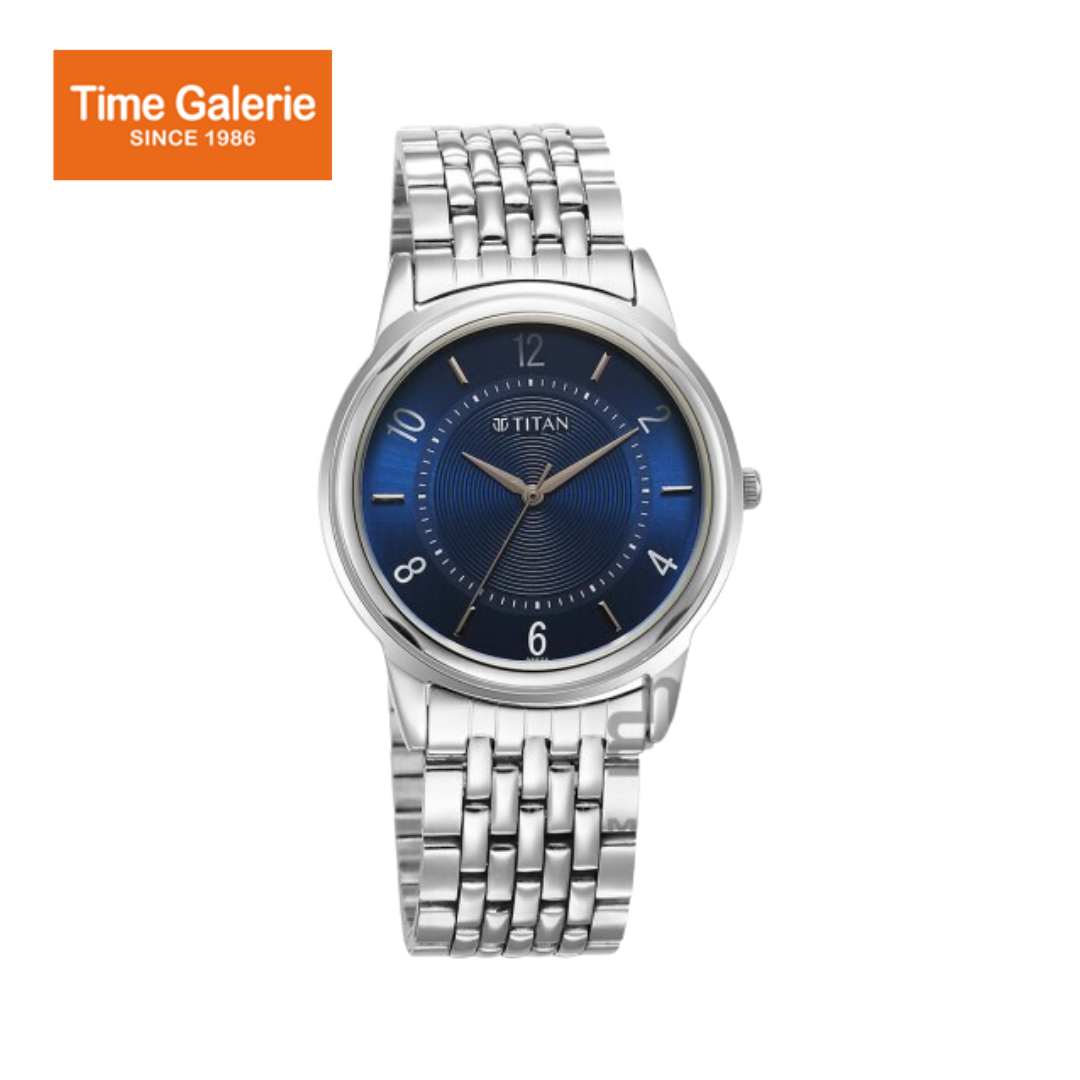 Titan Karishma 1638SM02 Blue Dial Stainless Steel Quartz Men's Watch