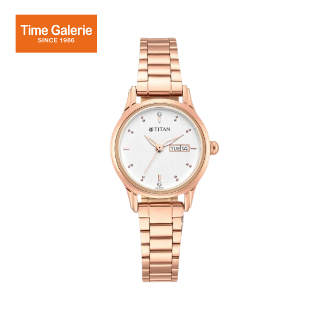 Titan Lagan 2656WM01 Silver Dial Metal Strap Quartz Women's Watch