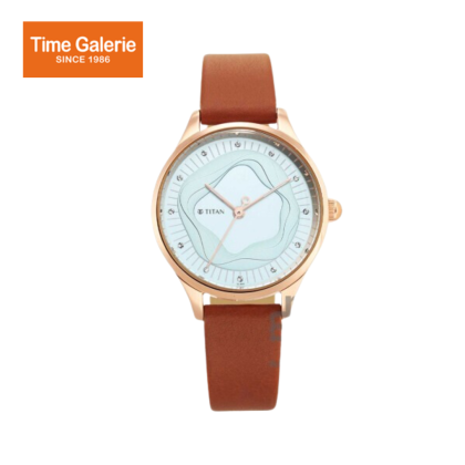 Titan Wander 2649WL02 Blue Dial Leather Strap Quartz Women's Watch