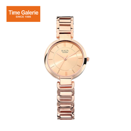Titan Raga 2642WM01 Viva Rose Gold Dial Metal Strap Quartz Women's Watch