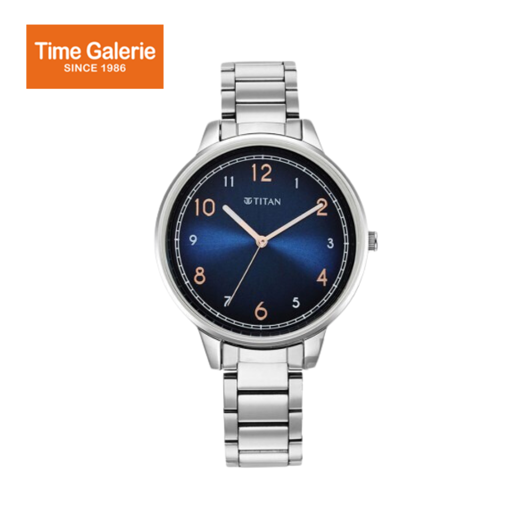 Titan Trendsetters 2648SM04 Blue Dial Stainless Steel Strap Quartz Women's Watch