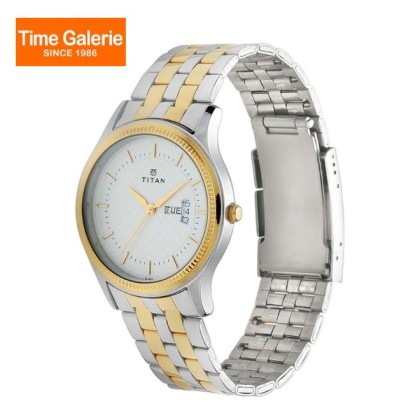 Titan Karishma 1824BM01 Silver Dial Stainless Steel Strap Quartz Men Watch