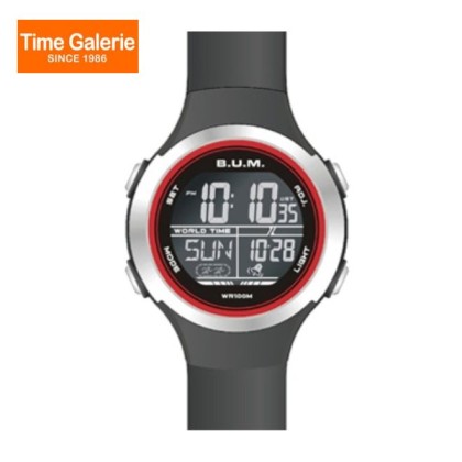 BUM BM06608A Digital Black Dial Silicone Band Men Watch