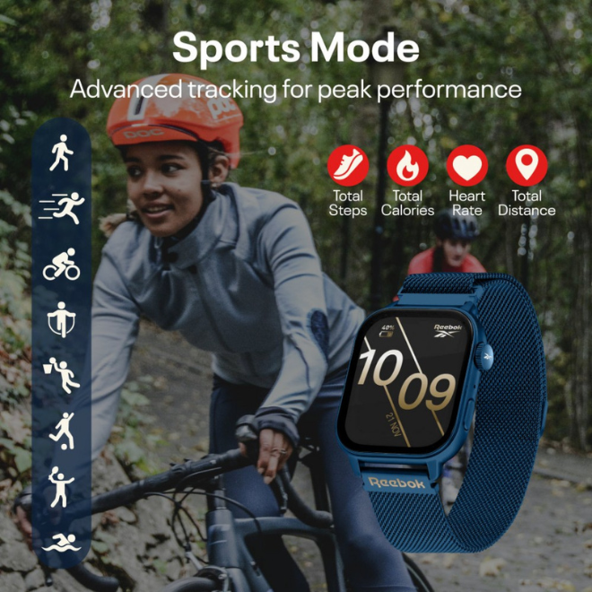 Reebok Relay Lite RV-RLI-U0-ANSN-BB|Navy Blue Unisex Smartwatch|1.85 ...