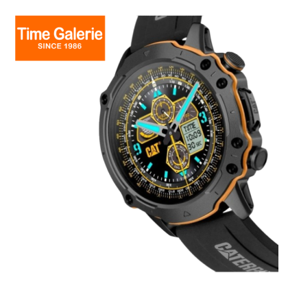 Caterpillar E1-160-21-100 Black Silicone Strap Men Smartwatch