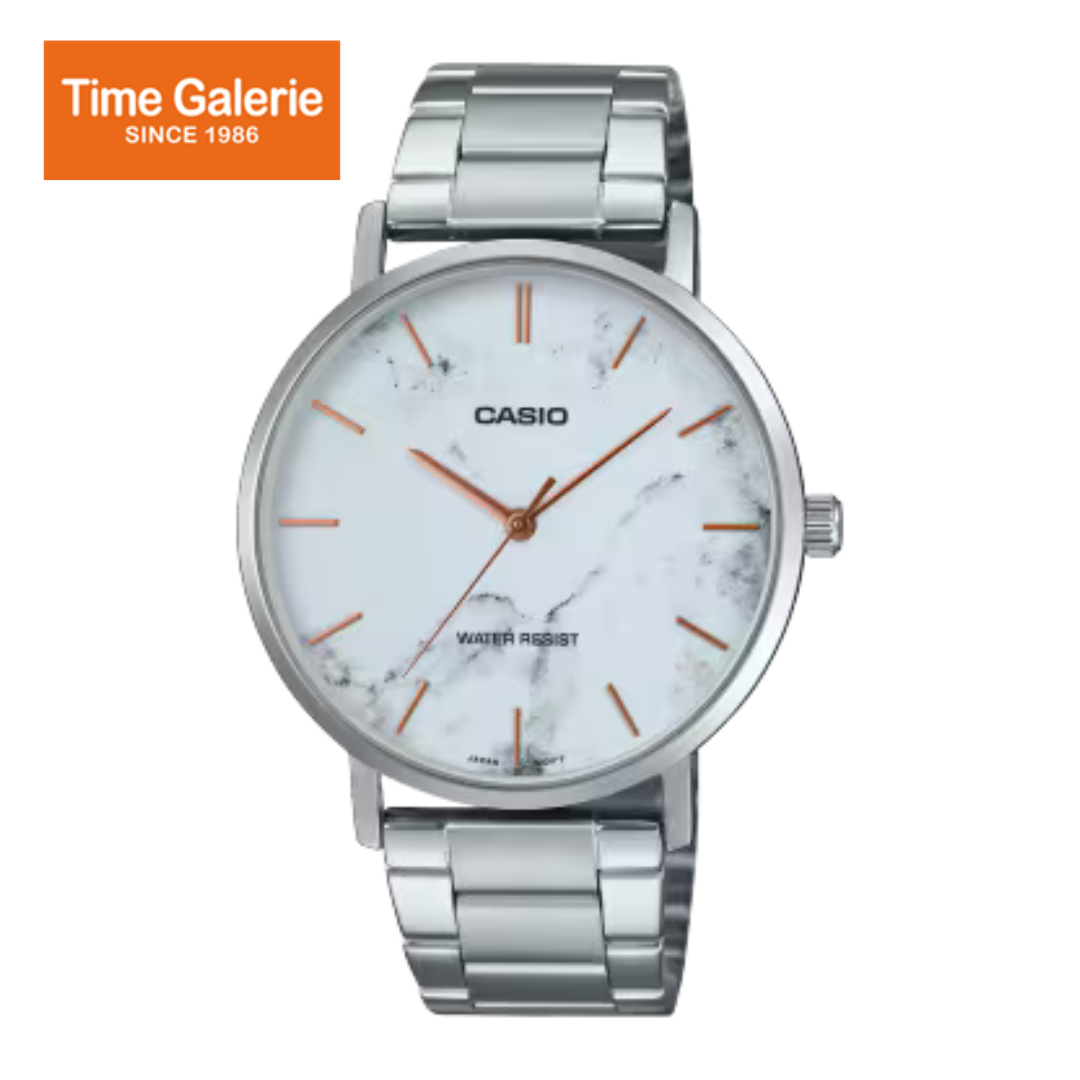 Casio General MTP-VT01DM-7A Silver Stainless Steel Band Men Watch