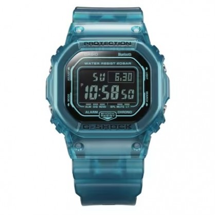 Casio G-Shock DW-B5600G-2 Turquoise Blue Translucent Resin Band Men ...