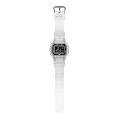 Casio G-Shock DW-B5600G-7 White Translucent Resin Band Men Sports Watch