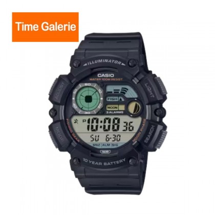 Casio General WS-1500H-1AV Black Resin Band Men Watch