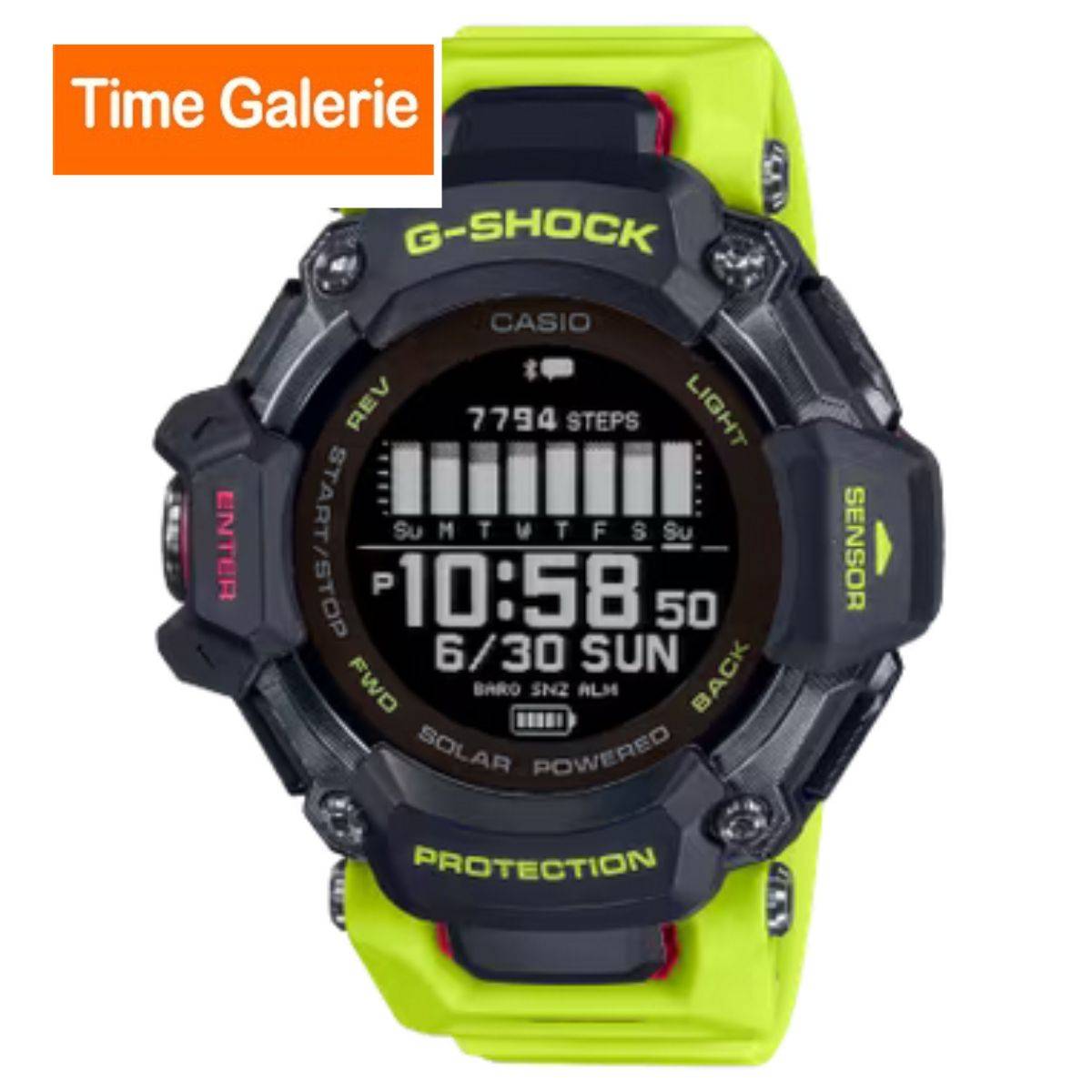 Casio G-Shock G-Squad GBD-H2000-1A9 Yellow-Green Resin Band (Biomass ...