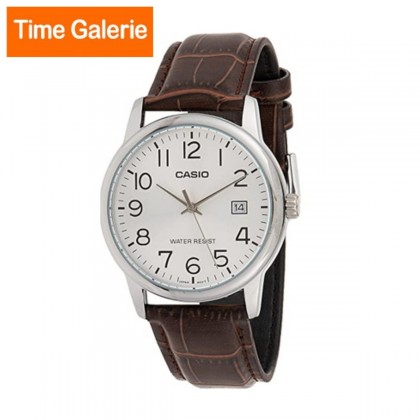 Casio General MTP-V002L-7B2 Brown Leather Band Men Watch
