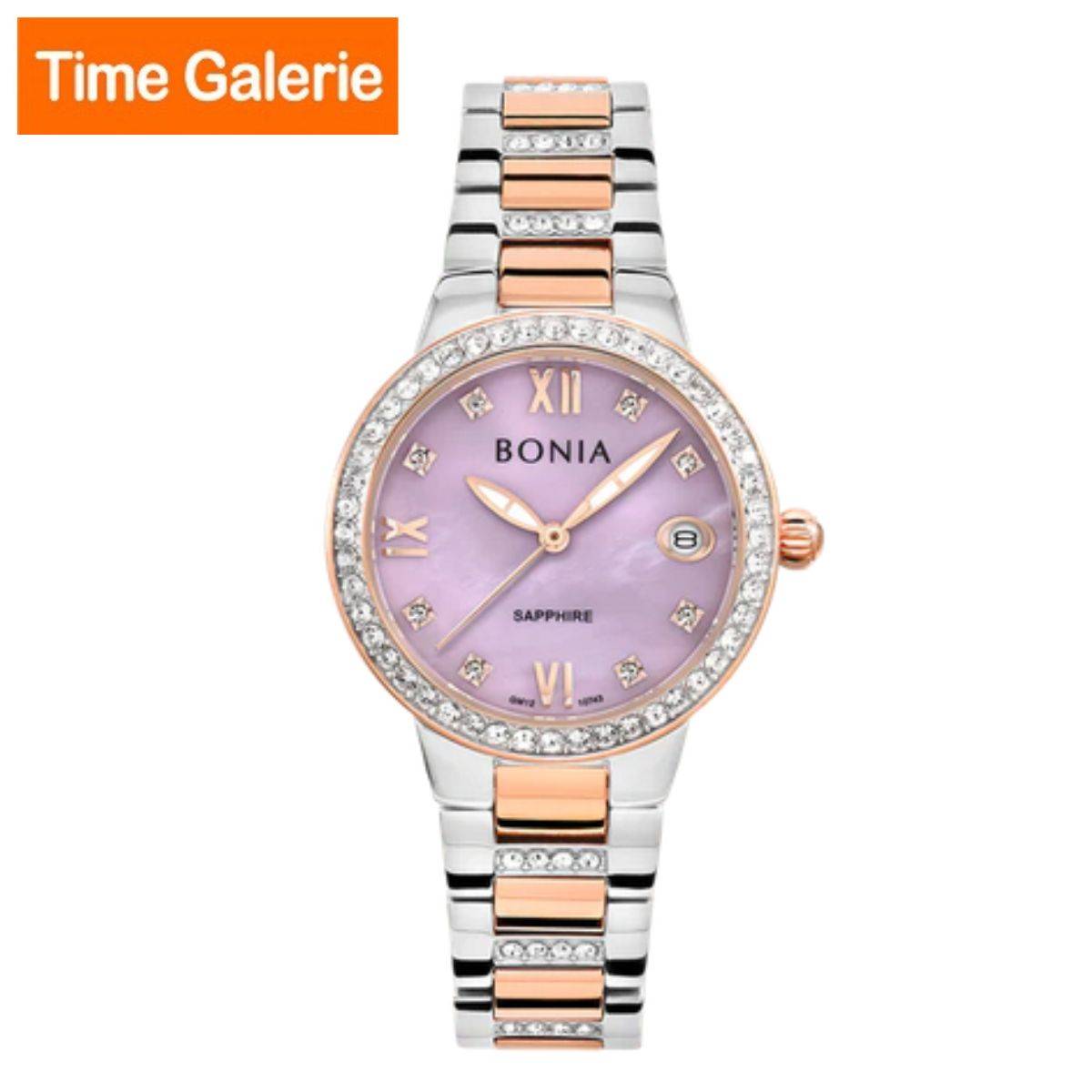 Bonia BNB10743-2603S Mother of Pearl Silver/ Rose Gold Stainless Steel ...