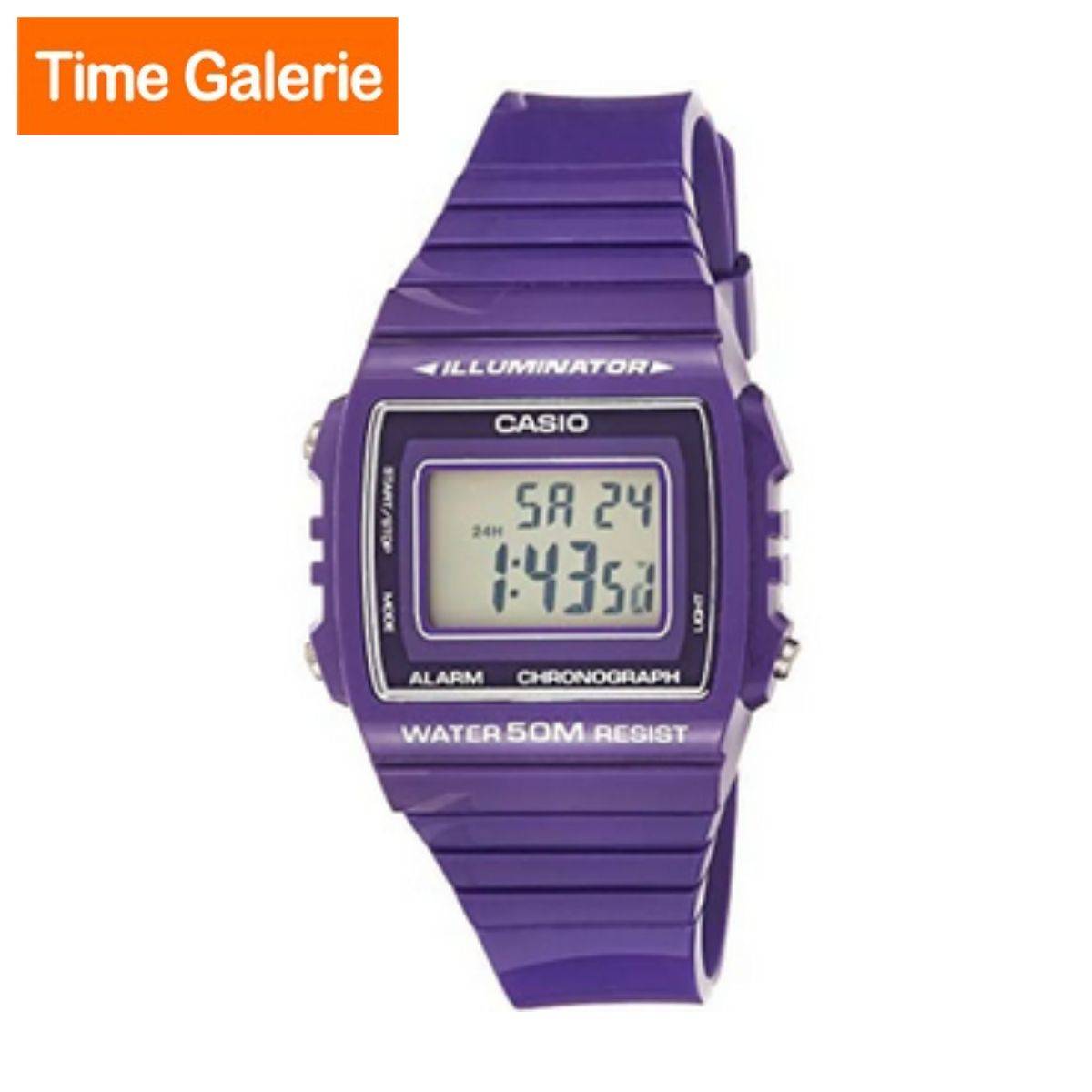 Casio General W-215H-6AV Purple Strap Classic Digital Men's Watch