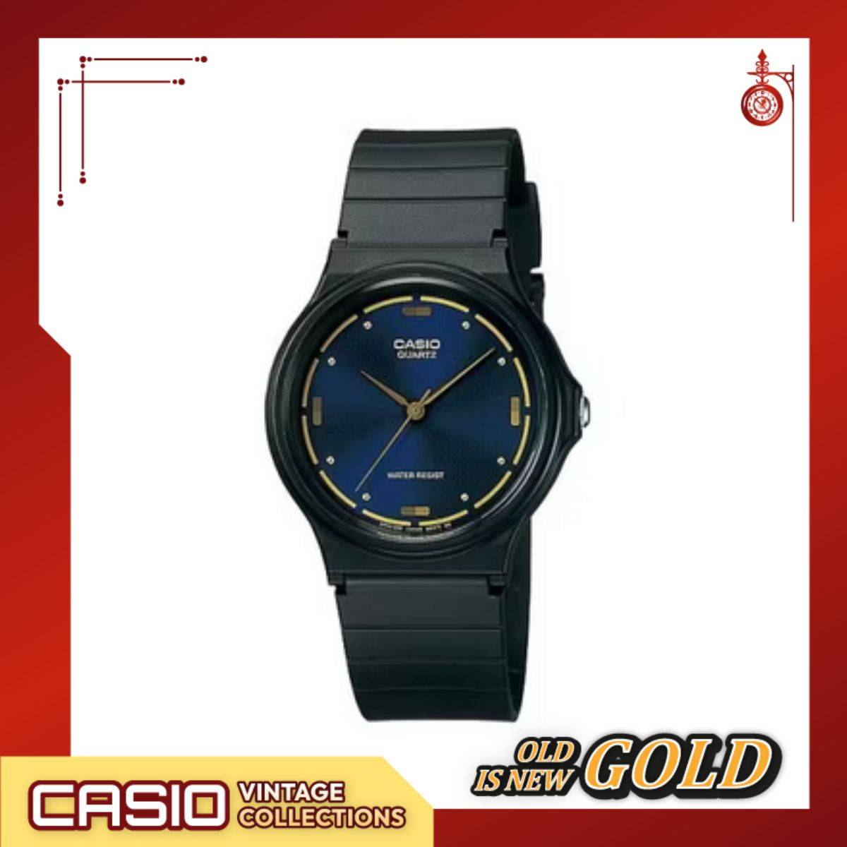 Casio General MQ-76-2A Black Strap with Blue Dial Analog Quartz Men ...