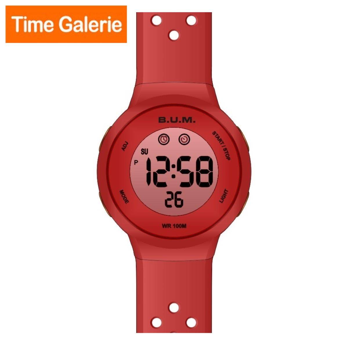 BUM Lady BUMWBM02310B Red Strap Digital Quartz Watch