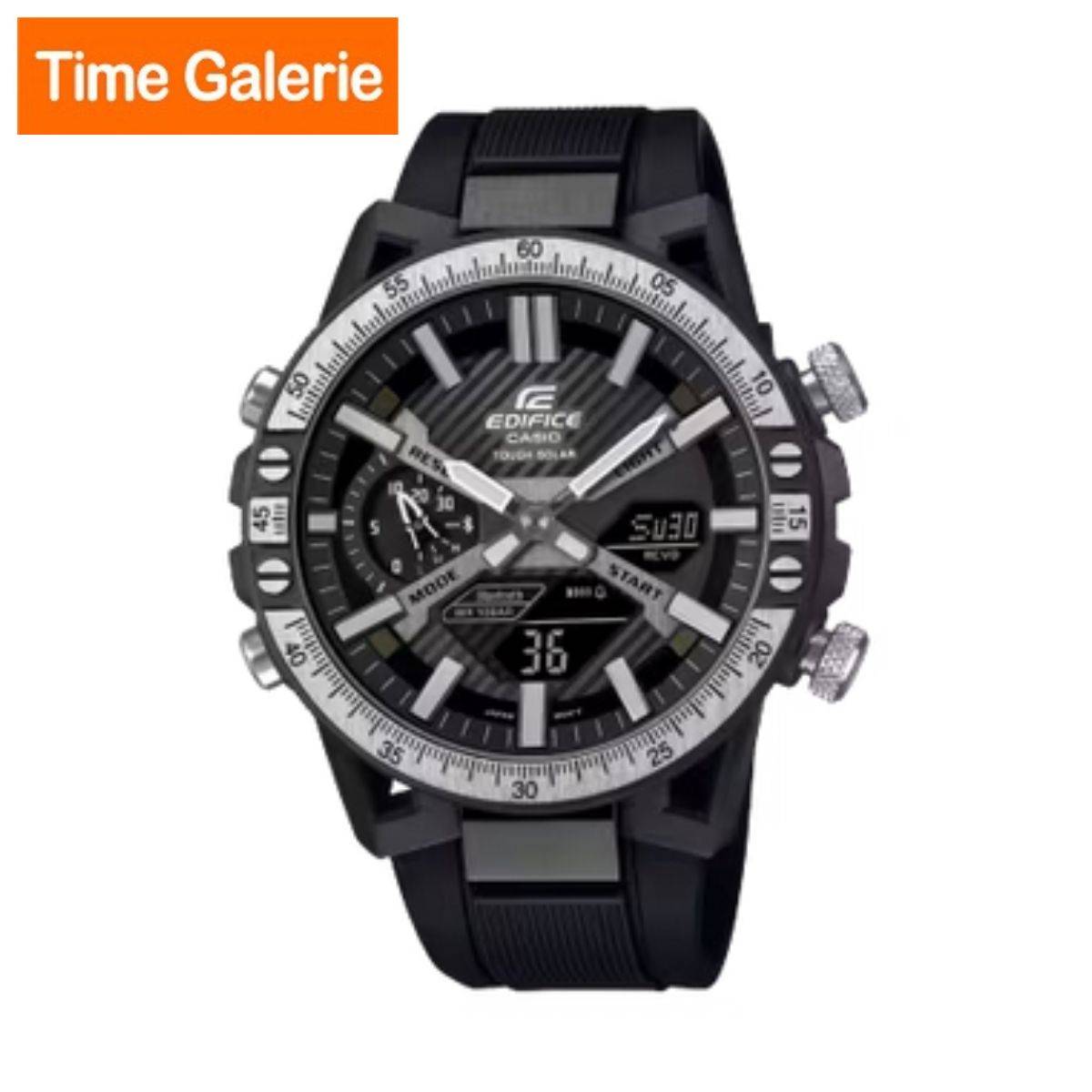 Casio Edifice ECB-2000TP-1A Black Resin Band Analog-Digital Men Watch