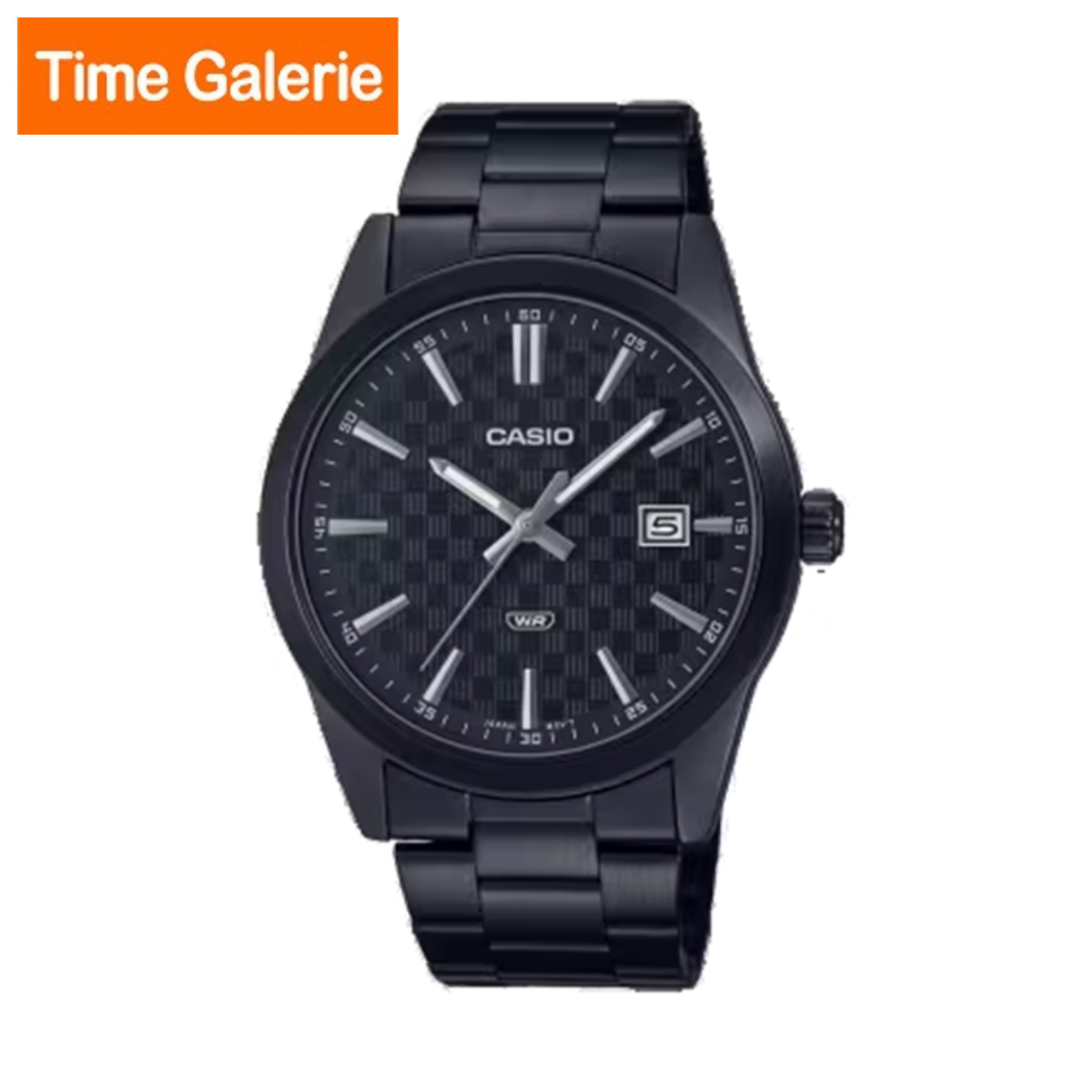 Casio General MTP-VD03B-1A Black Stainless Steel Strap with Black Dial ...