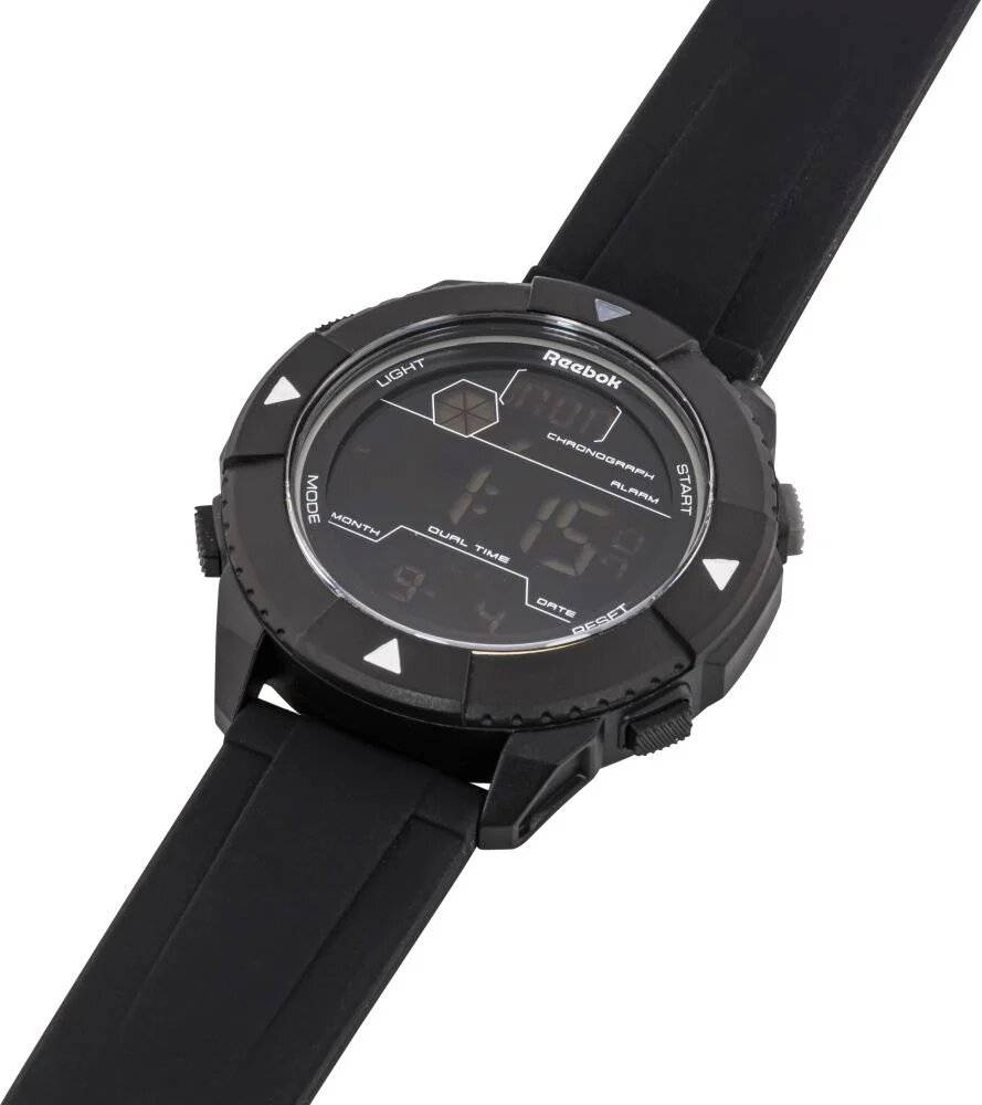 Reebok RV-BLZ-G9-PBPB-BW Black PU With SS Buckle Digital Men Watch