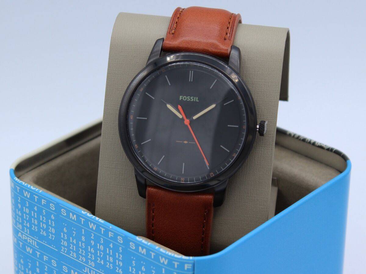 Fossil FS5305 the Minimalist Slim Three-Hand Light Brown Leather Men Watch