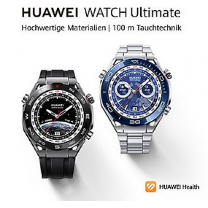 HUAWEI Watch Ultimate (Voyage Blue) - Dive Watch with Stainless Steel