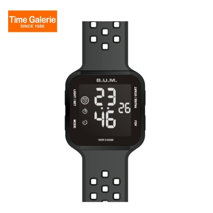 BUM Men BUMWBM02102A Black Strap Digital Watch