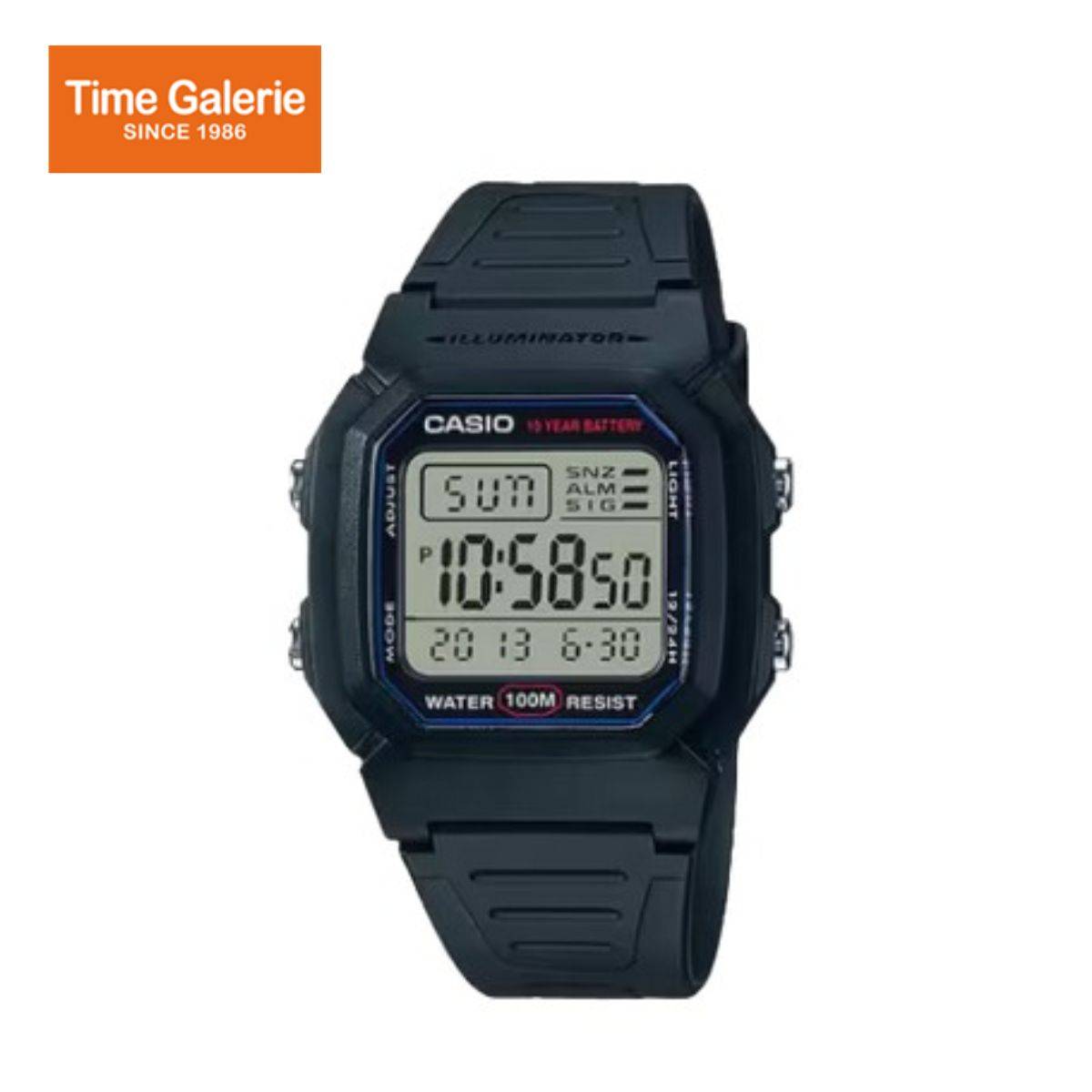 Casio General W-800H-1AV Black Resin Band Men Youth Watch