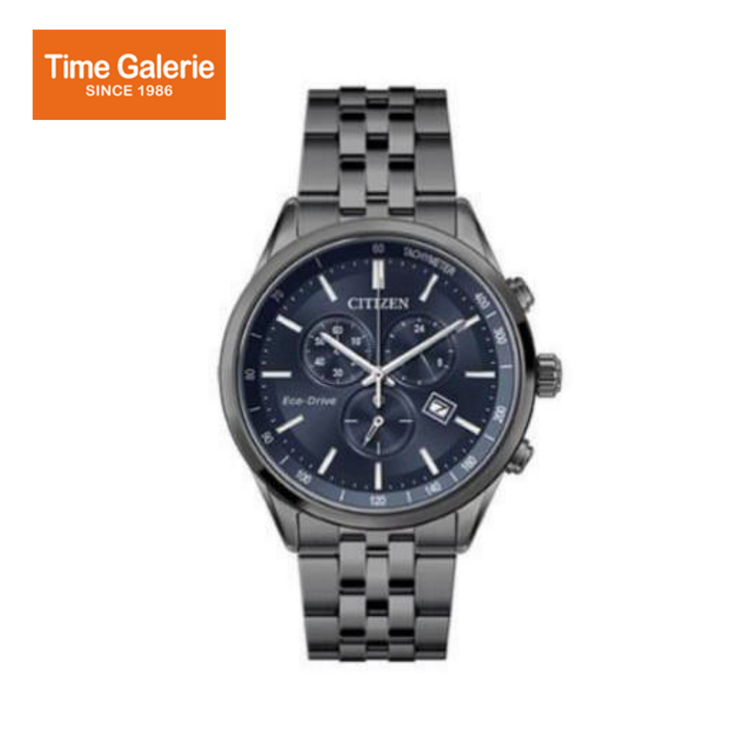 Citizen Eco-Drive AT2577-57L BLUE 42mm Three Eye Chronograph Dial Black ...