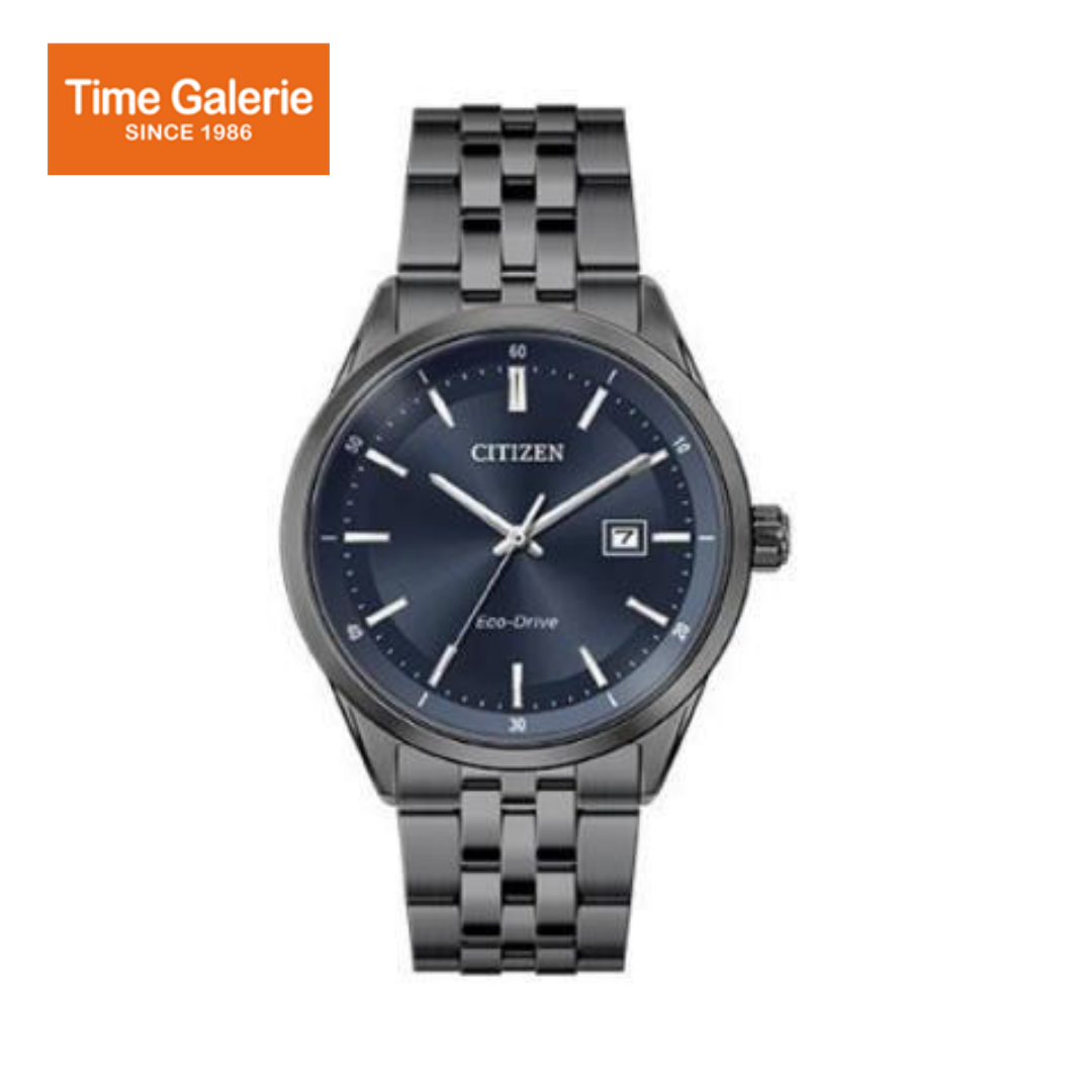Citizen Eco-Drive BM7567-50L Blue Dial Balck Band Sapphire Stainless ...