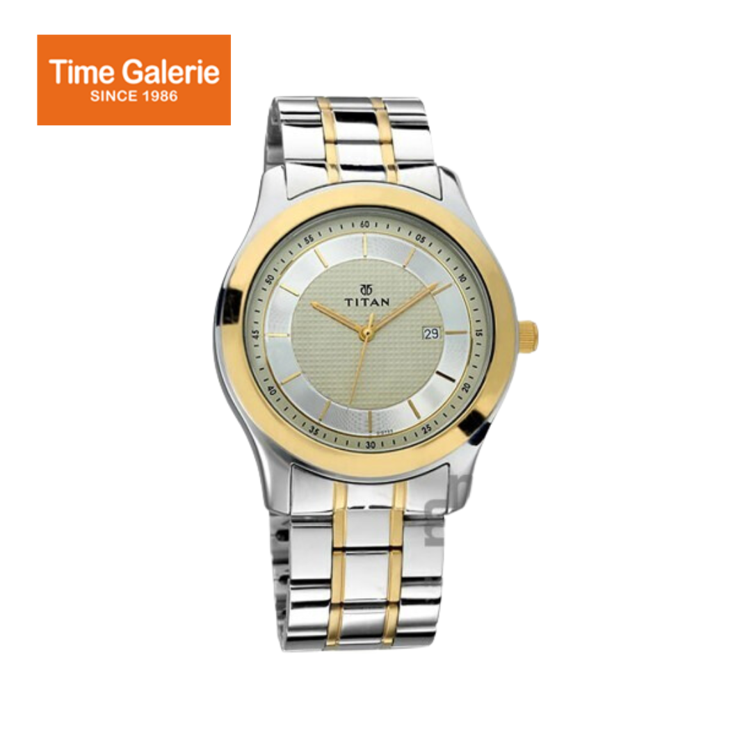 Titan Regalia 1627BM03 Silver Dial Stainless Steel Quartz Men's Watch
