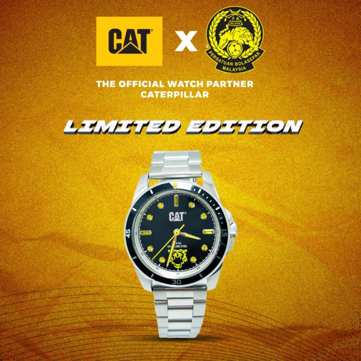 Caterpillar CAT x Harimau Malaya FAM 2.0 Limited Edition Stainless ...