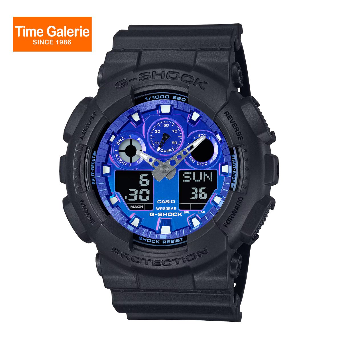 Casio G-shock GA-100FL-1A Resin Band Digital Analog Men Watch