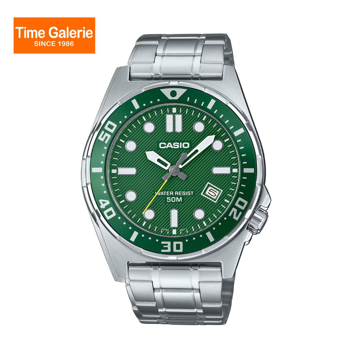 Casio General MTD-135D-3AV Stainless Steel Band Analog Men Watch