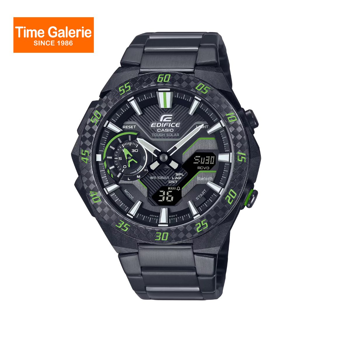 Casio Edifice ECB-2200RC-1A3 Windflow Stainless Steel Band Men Watch