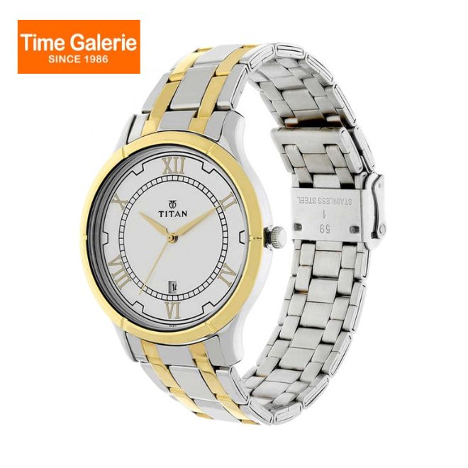 Titan Karishma 1775BM01 Silver Dial Stainless Steel Strap Quartz Men Watch