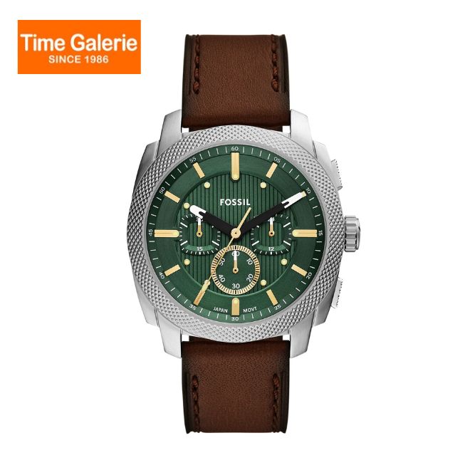 Fossil FS6100 Machine Chronograph Brown Leather Men Watch