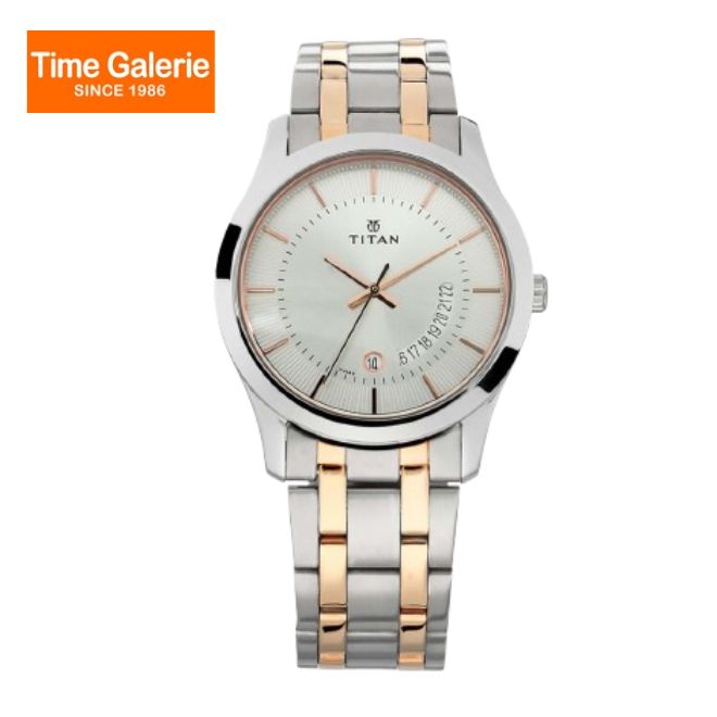 Titan Karishma 1823KM01 Silver Dial Stainless Steel Strap Quartz Men Watch