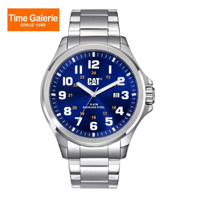 Caterpillar Operator 48MM 1.2 PU-141-11-617 Silver Stainless Steel Analog Men Watch