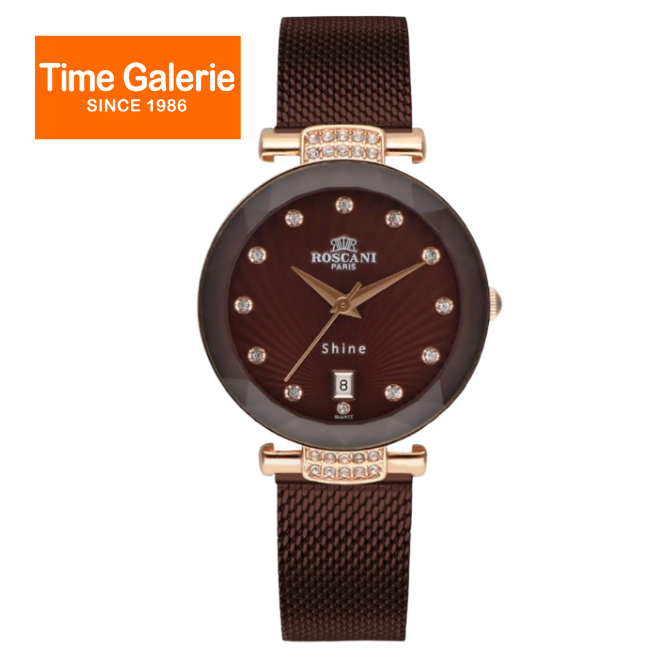 ROSCANI ROSWS96750 Brown Stainless Steel Strap Analog Women Watch