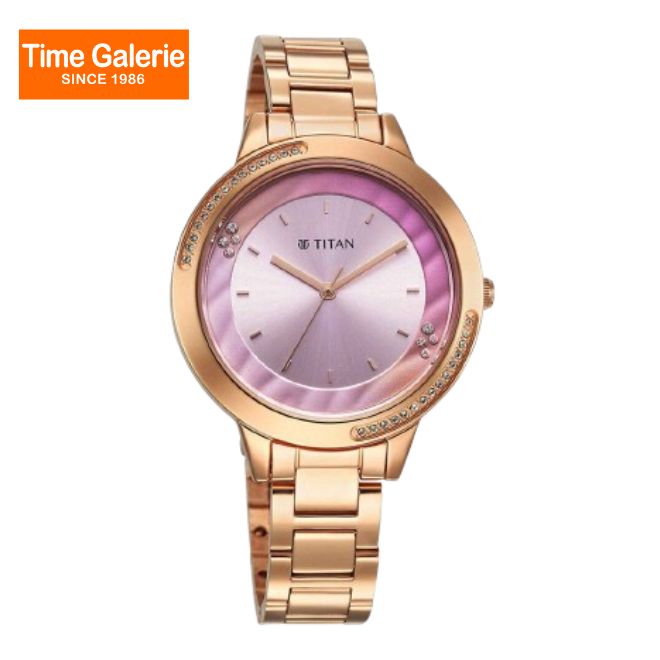 Titan Razzle Dazzle 2764WM01 Pink Dial Stainless Steel Strap Quartz ...