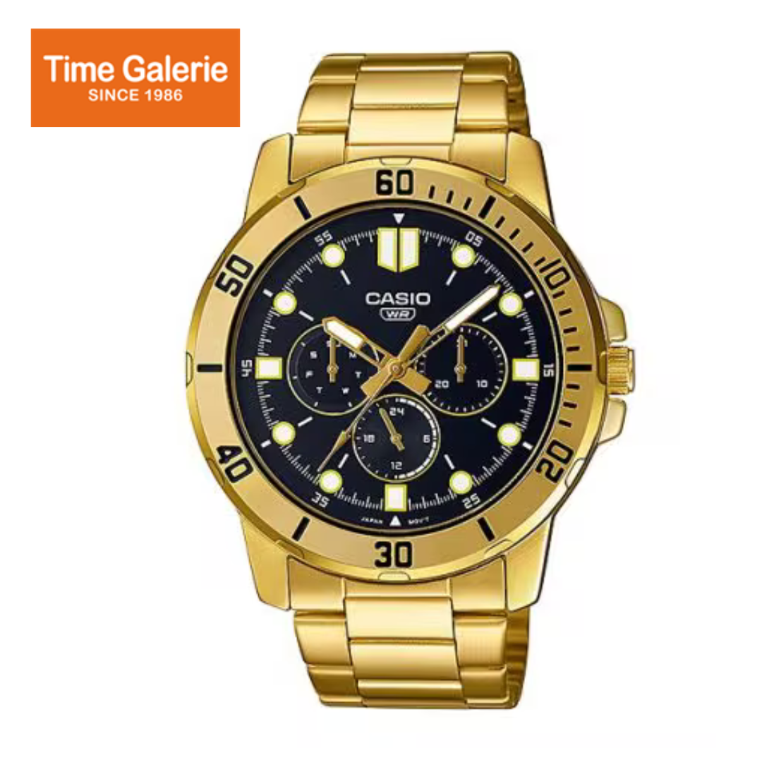 Casio General MTP-VD300G-1E Gold Stainless Steel Band Men Watch