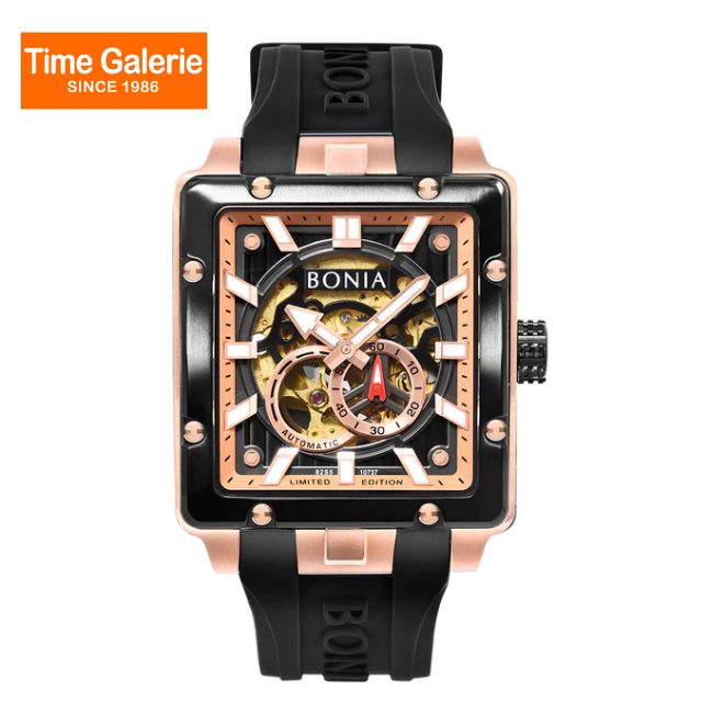 Bonia Tesoro Automatic BNB10737-1033LE Limited Edition Black Silicone ...