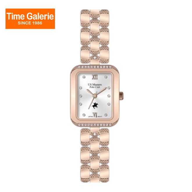 U.S Master Polo Club USM-EF06-RG-WE Sunray Dial Texture Women Watch