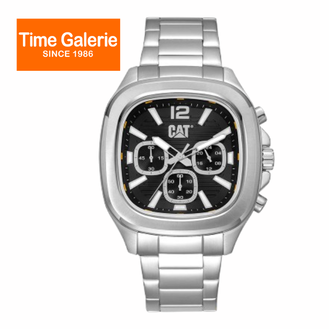 CAT AXIS CHRONO AV-143-11-131 Black Dial Silver Stainless Steel 10 ATM ...