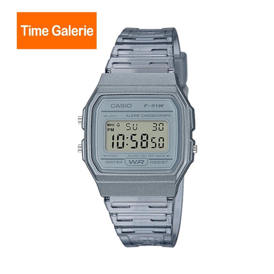 CASIO GENERAL F-91WS-8DF (Casio Vintage Digital Grey Resin Band Youth ...