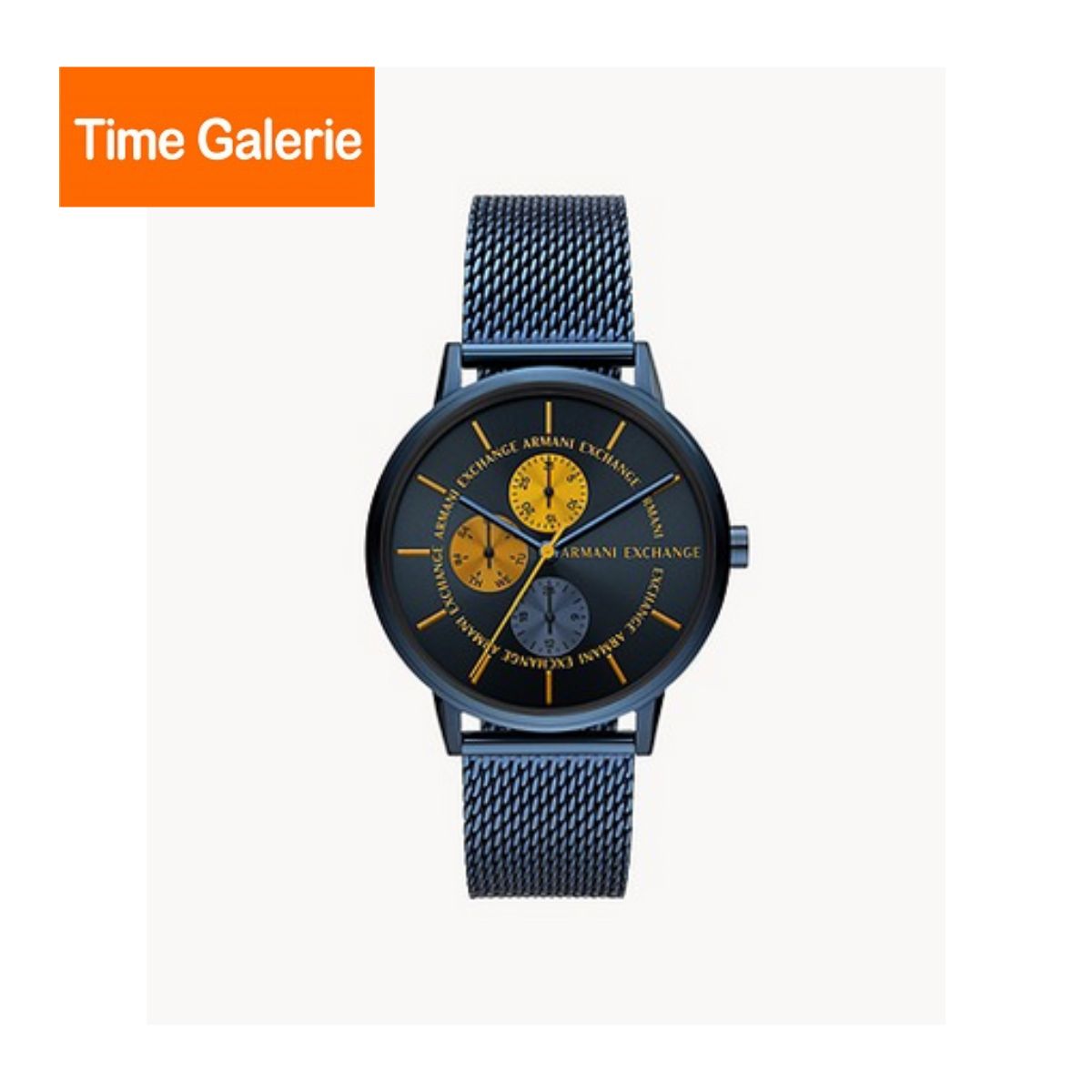 Armani Exchange Multifunction Blue Stainless Steel Watch