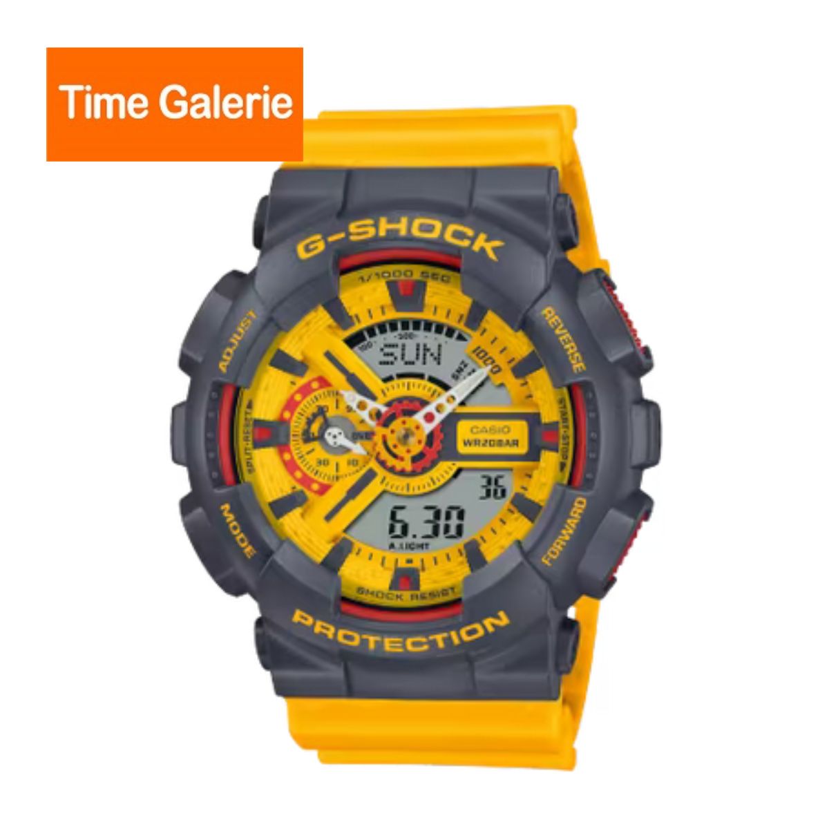 Casio G-Shock Retro 90s Sport Series GA-110Y-9A Yellow Resin Band Men ...