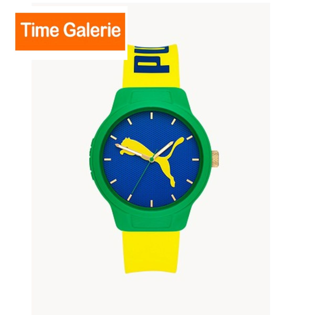 Puma P5127 Reset V2 Three-Hand Yellow Polyurethane Men Watch