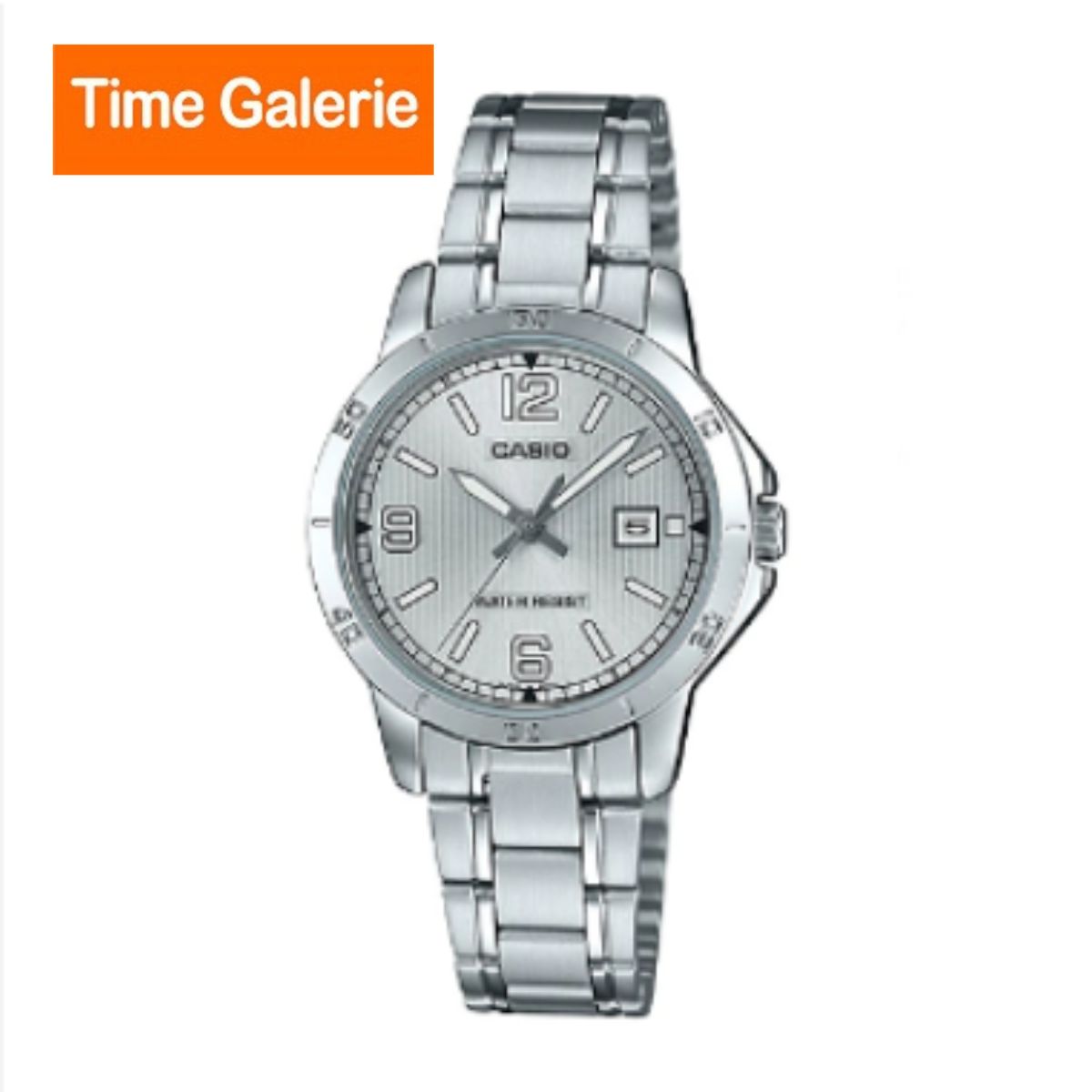 Casio General LTP-V007D-7B Silver Stainless Steel Band Women