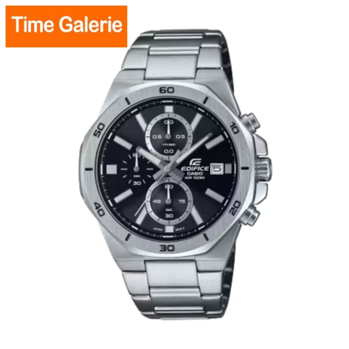 Casio Edifice EFV-640D-1AV Silver Stainless Steel Band Men Watch