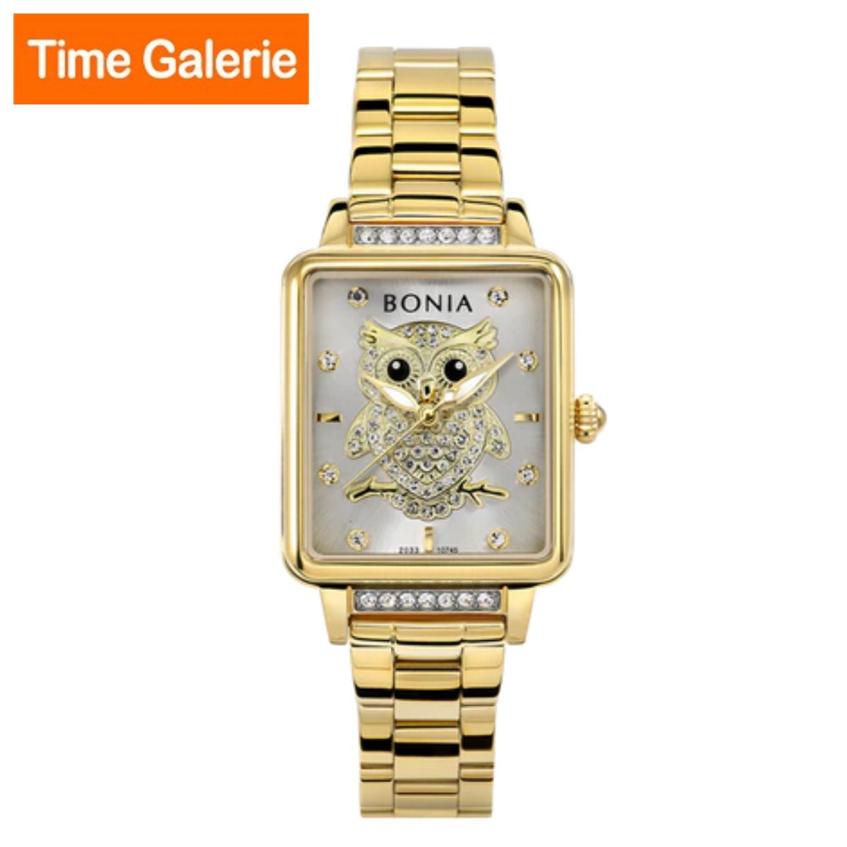Bonia Missie Tale BNB10745-2217 Gold Stainless Steel Strap with Silver ...